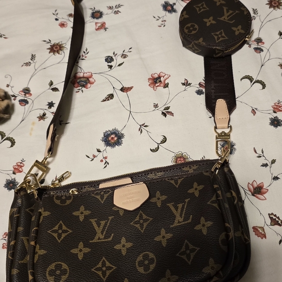 JoyLab | Bags | Brown Monogram Crossbody Bag With Gold Hardware | Poshmark
